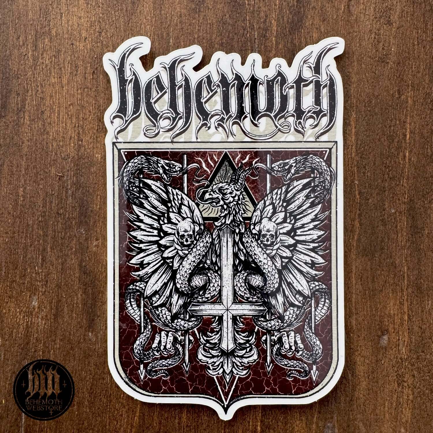 Behemoth Vinyl Sticker Symbol of Freedom | White