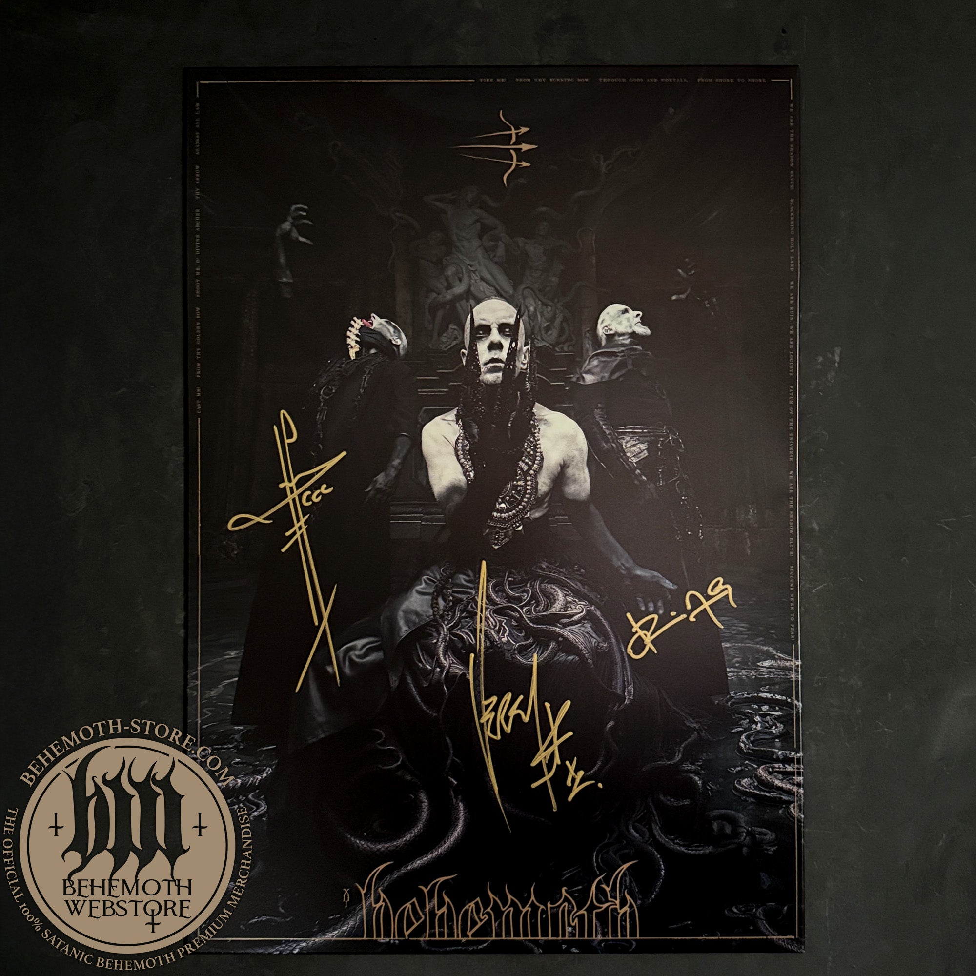 Behemoth TSOG: Throne Ov Serpents — Signed Metal Wall Print
